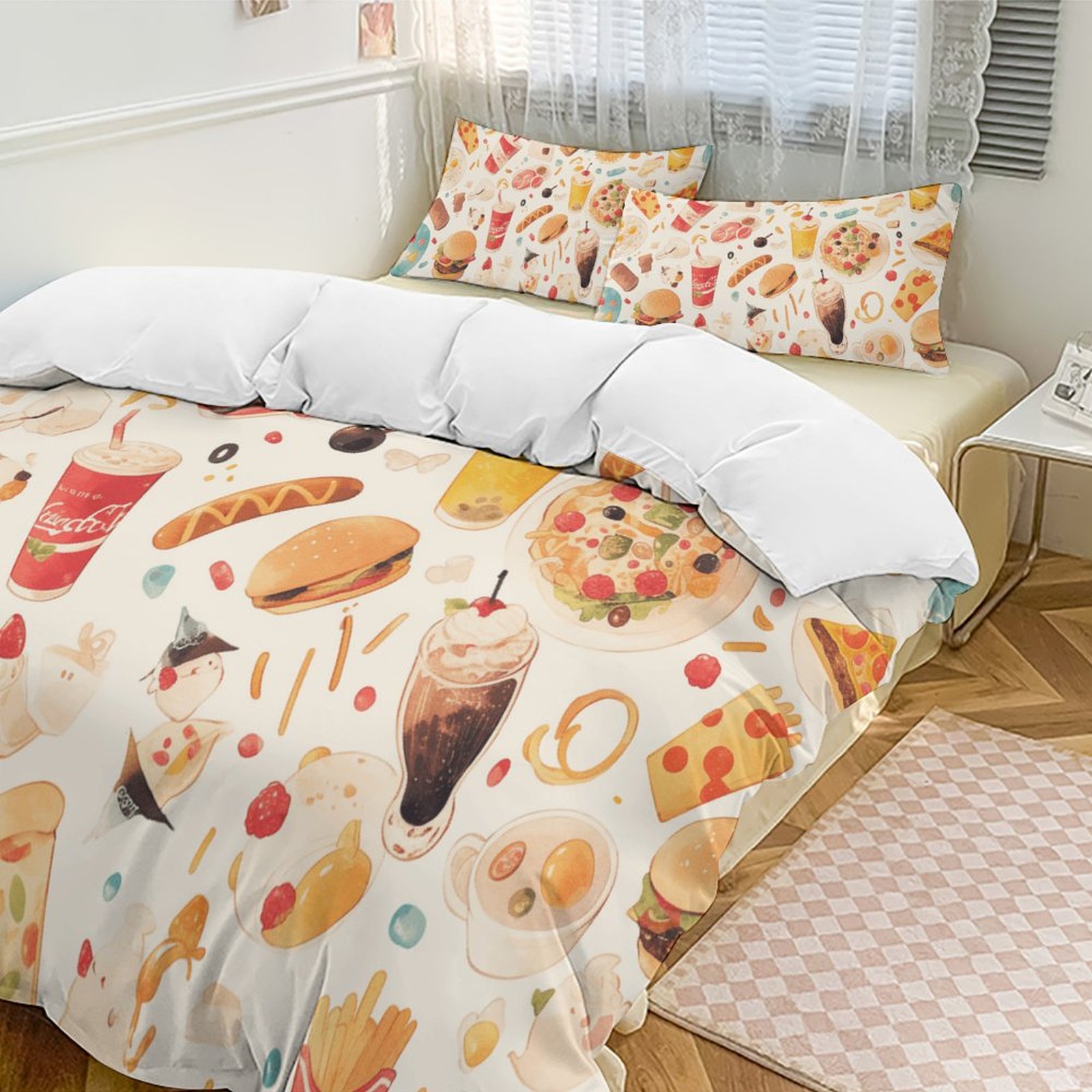Delicious Pizza Burger 3D Duvet Cover Set Quilt Cover Theme of Kid Boy ...