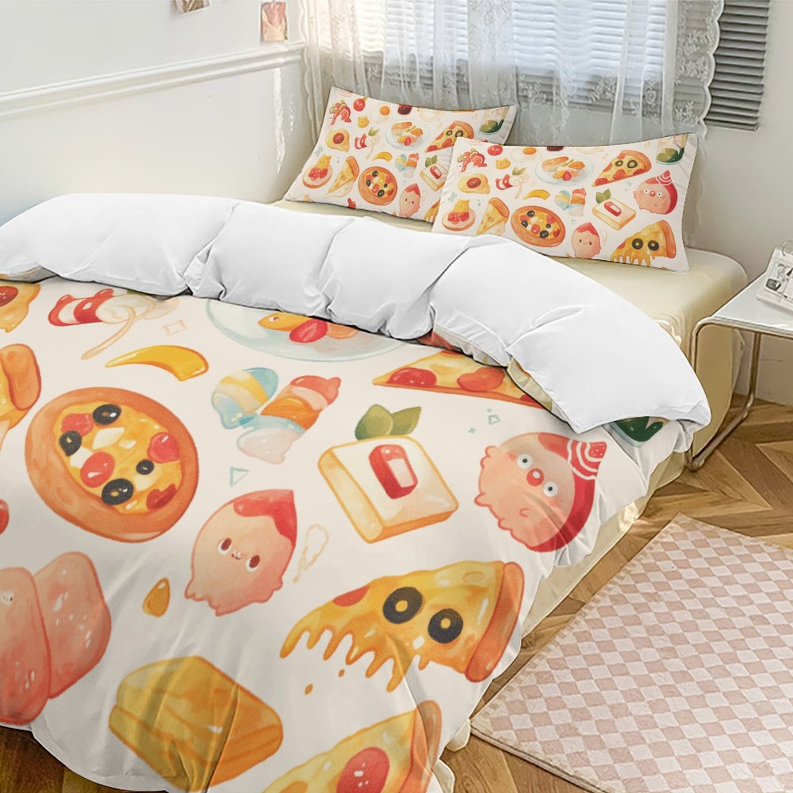 Delicious Pizza Burger 3D Duvet Cover Set Quilt Cover Theme of Kid Boy ...