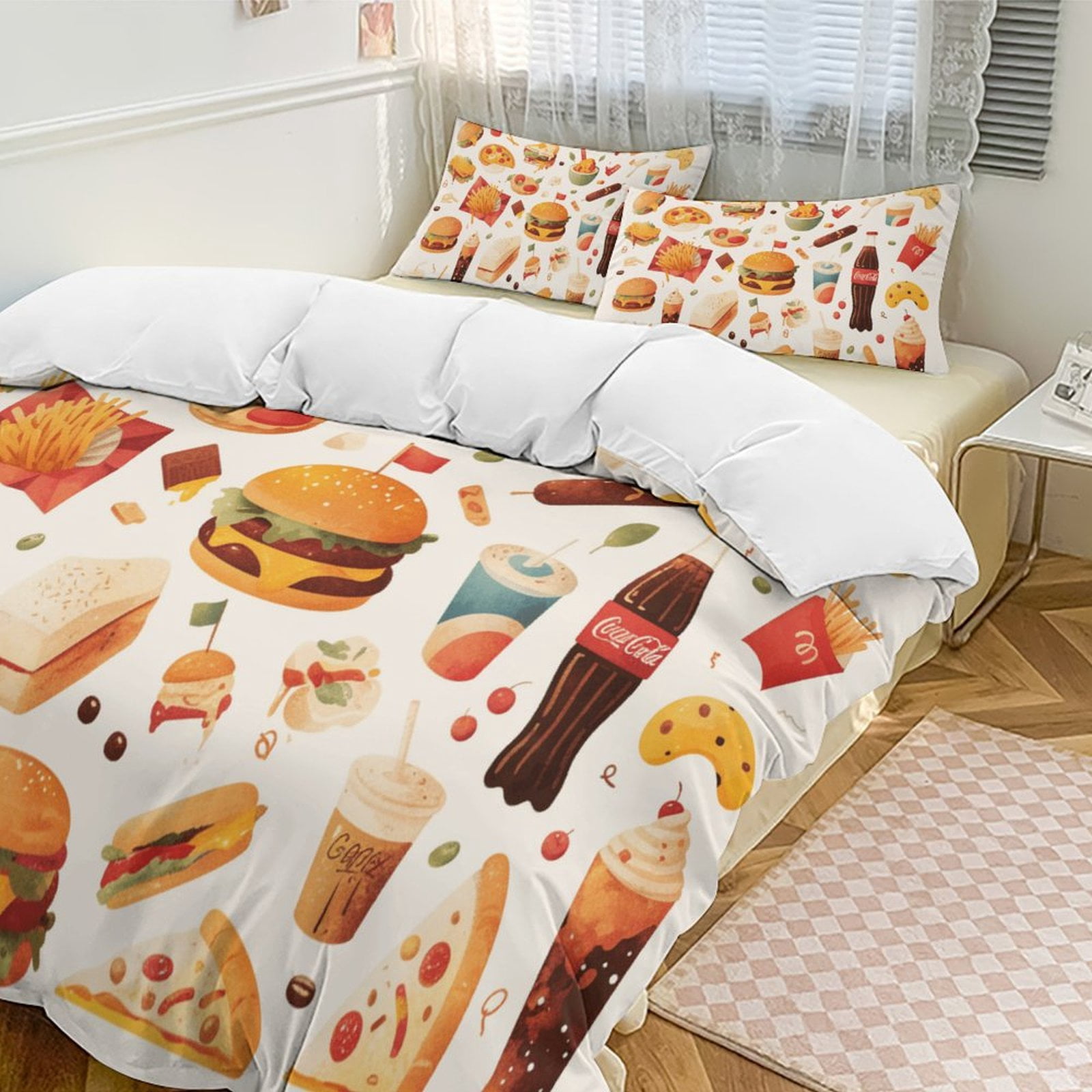 Delicious Pizza Burger 3D Duvet Cover Set Quilt Cover Theme of Kid Boy ...