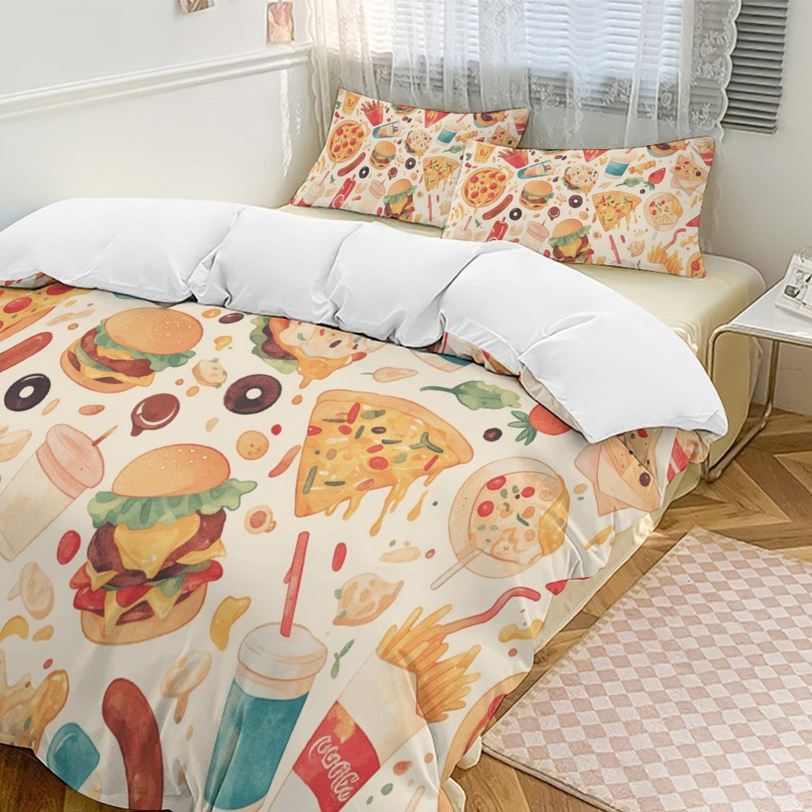 Delicious Pizza Burger 3D Duvet Cover Set Quilt Cover Theme of Kid Boy ...