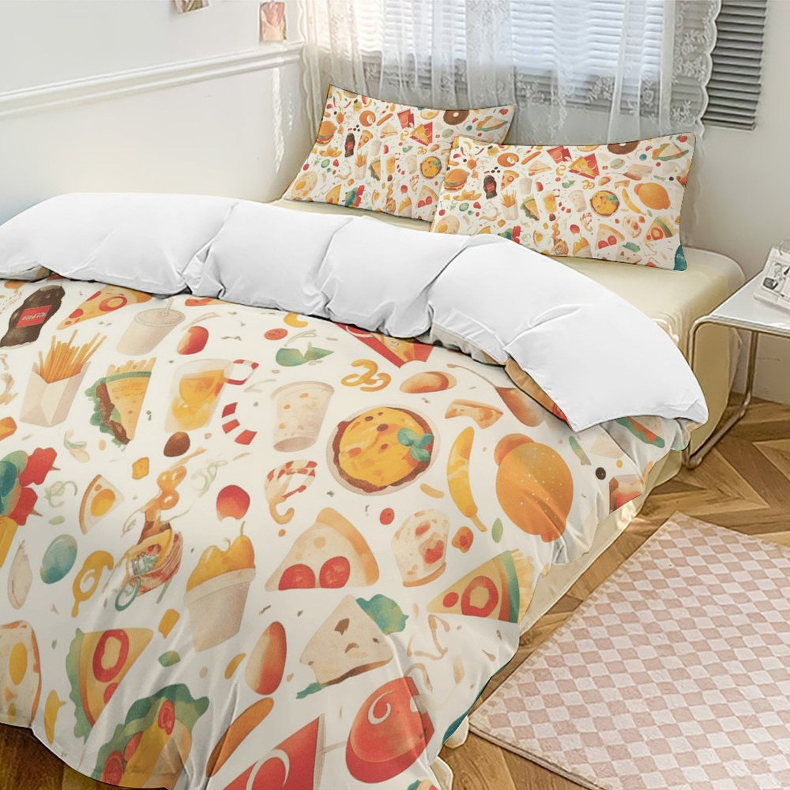 Delicious Pizza Burger 3D Duvet Cover Set Quilt Cover Theme of Kid Boy ...