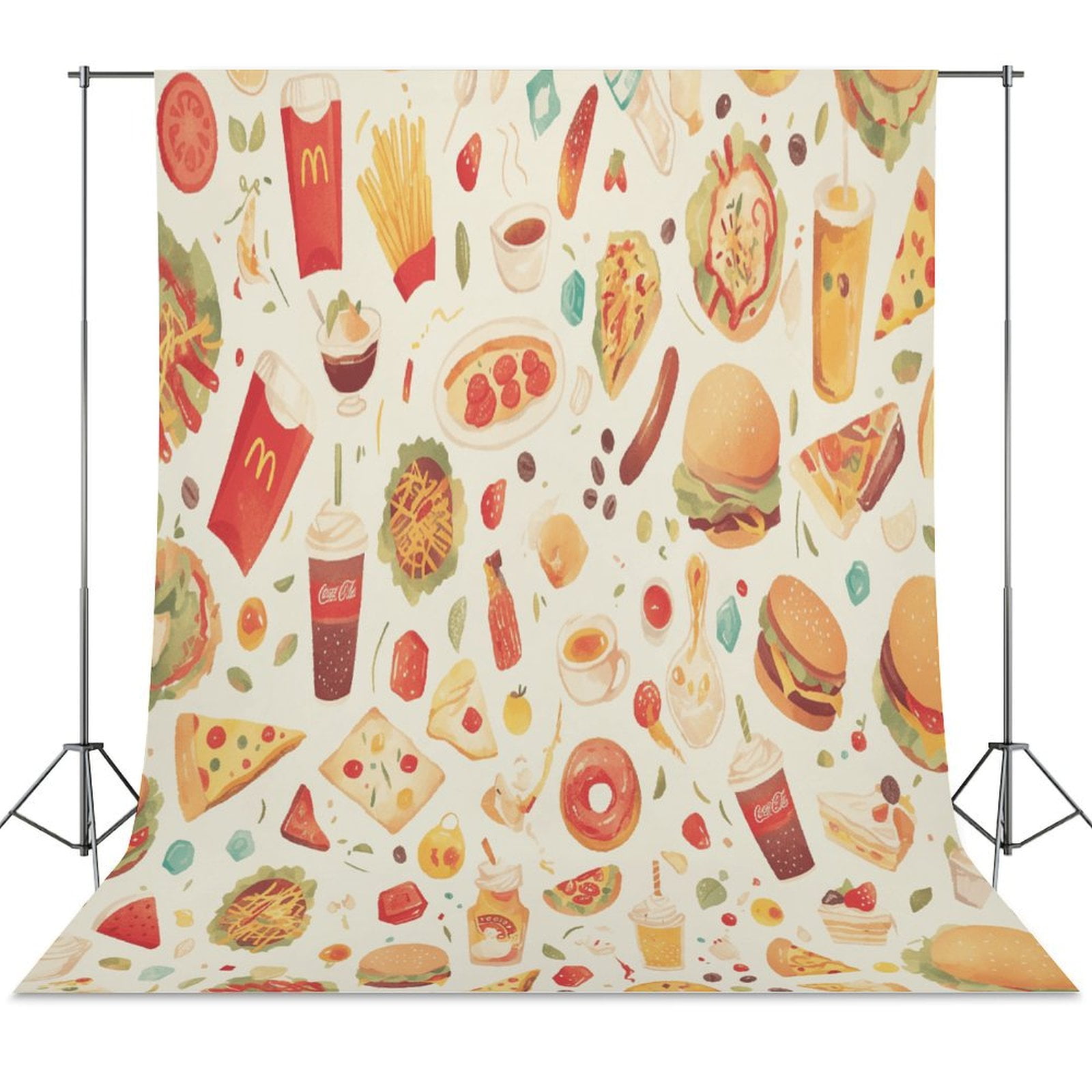 Delicious Pizza Burger Backdrop Background for Photography Photo Booth ...