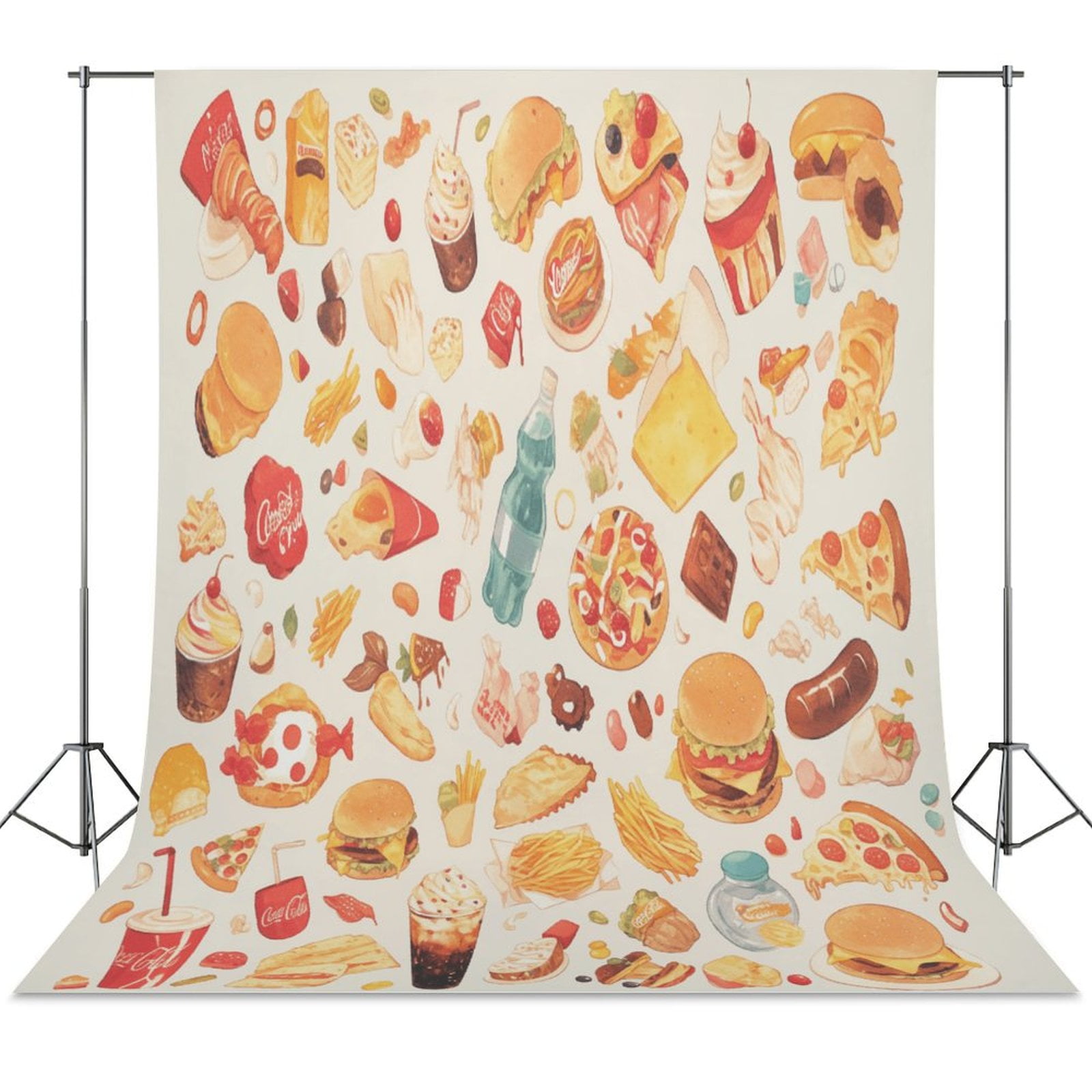 Delicious Pizza Burger Backdrop Background for Photography Photo Booth ...