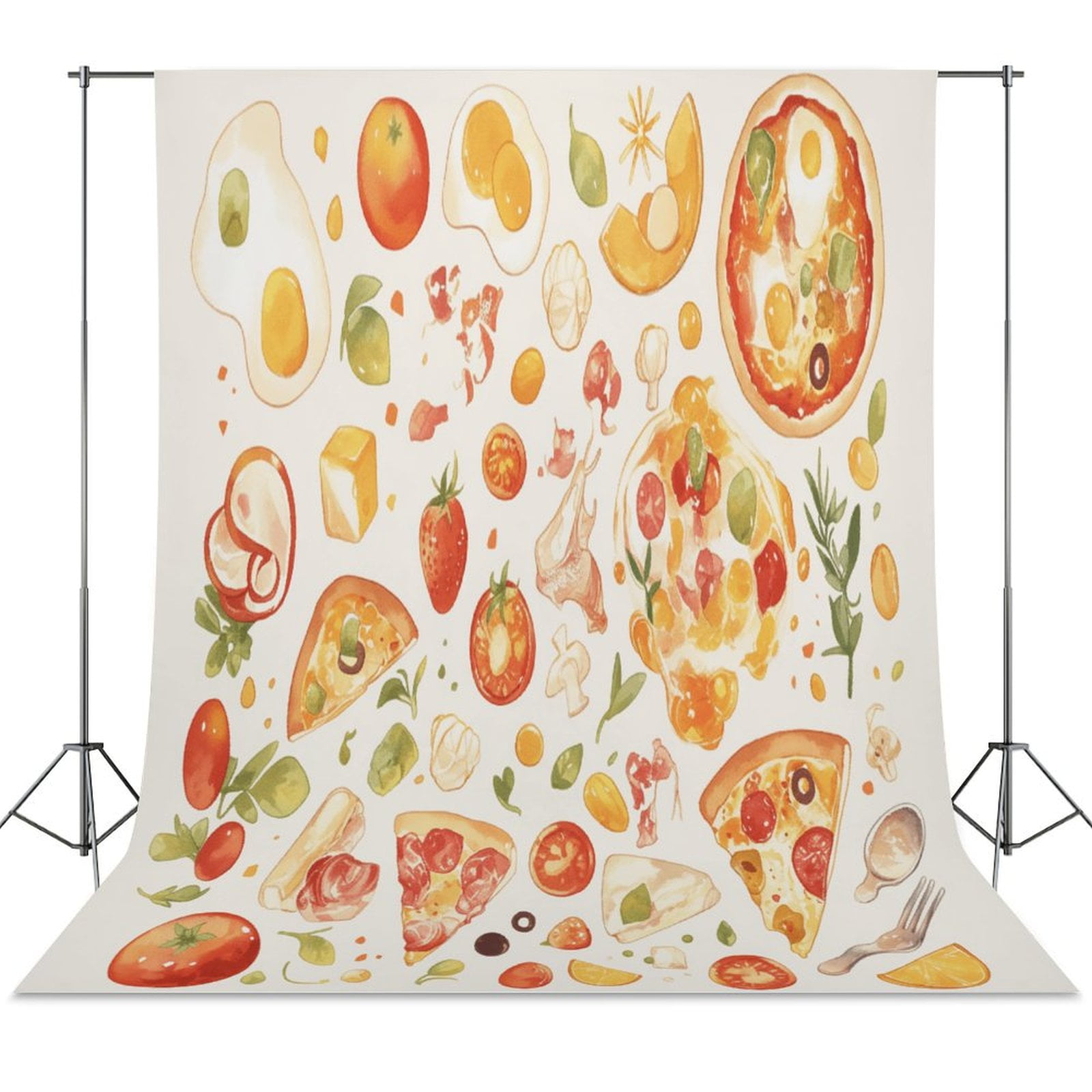 Delicious Pizza Burger Backdrop Background for Photography Photo Booth ...