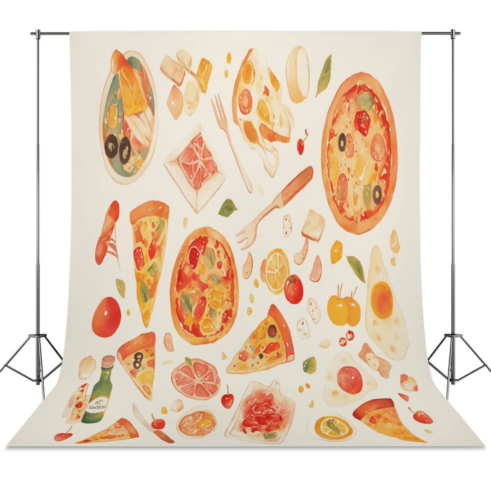 Delicious Pizza Burger Backdrop Background for Photography Photo Booth ...
