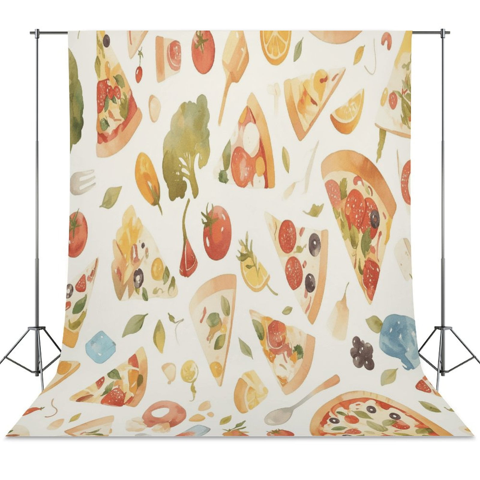 Delicious Pizza Burger Backdrop Background for Photography Photo Booth ...