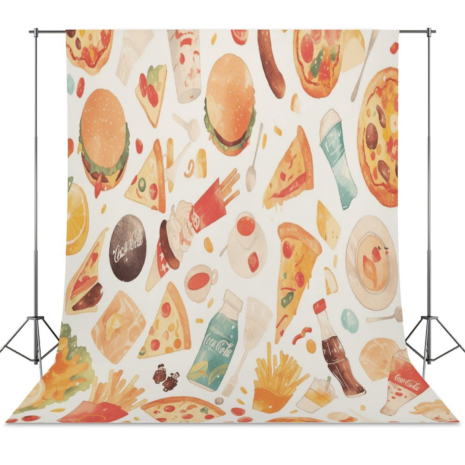 Delicious Pizza Burger Backdrop Background for Photography Photo Booth ...