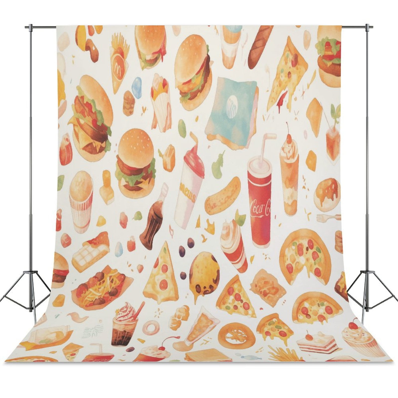 Delicious Pizza Burger Backdrops for Photography Kids Adult Photo Booth ...
