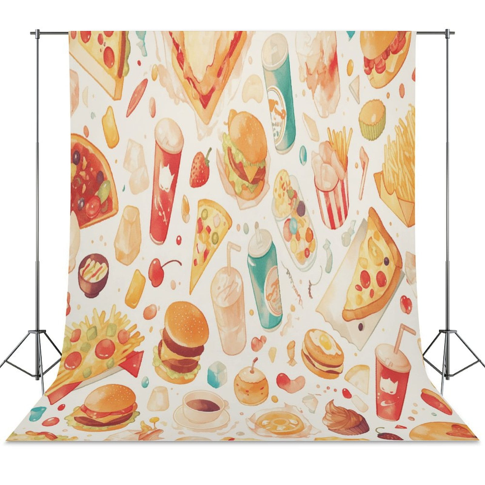 Delicious Pizza Burger Backdrops for Photography Kids Adult Photo Booth ...