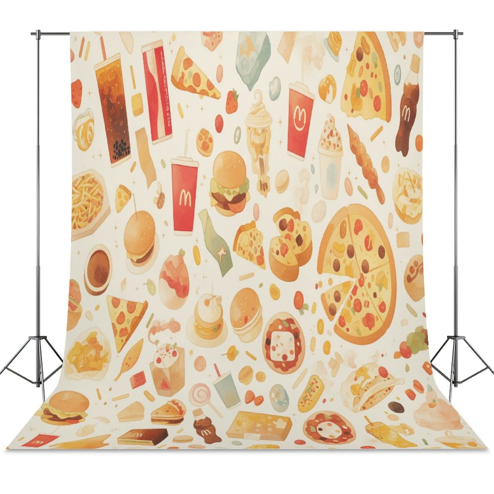 Delicious Pizza Burger Backdrops for Photography Kids Adult Photo Booth ...