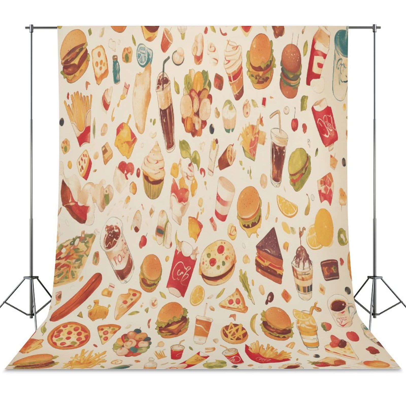Delicious Pizza Burger Backdrops for Photography Kids Adult Photo Booth ...