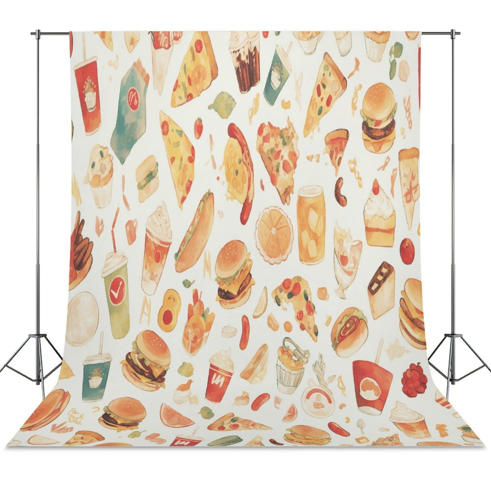 Delicious Pizza Burger Backdrops for Photography Kids Adult Photo Booth ...