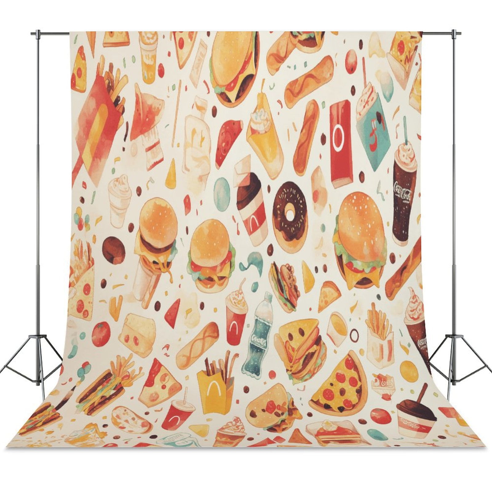Delicious Pizza Burger Backdrops for Photography Kids Adult Photo Booth ...