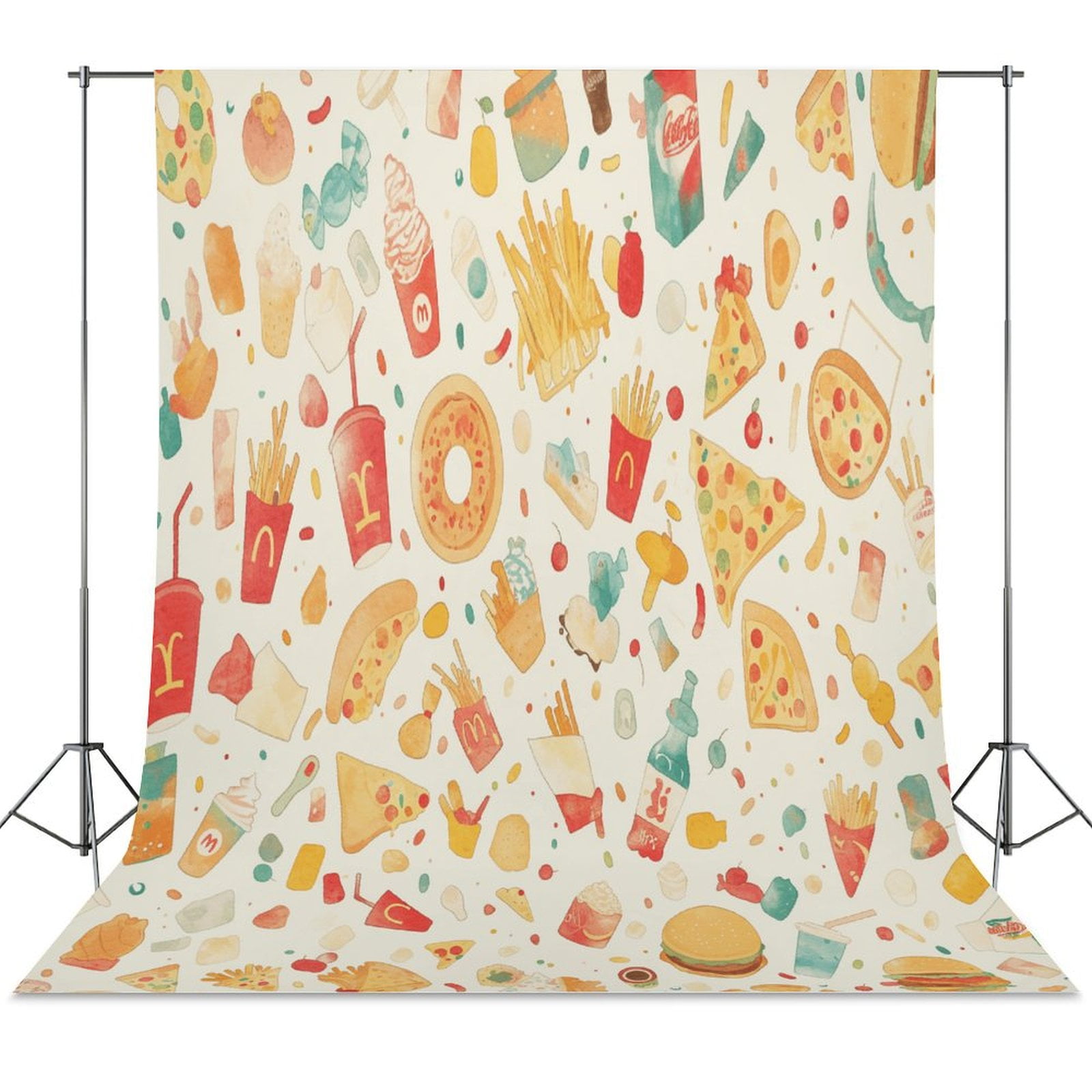 Delicious Pizza Burger Backdrops for Photography Kids Adult Photo Booth ...