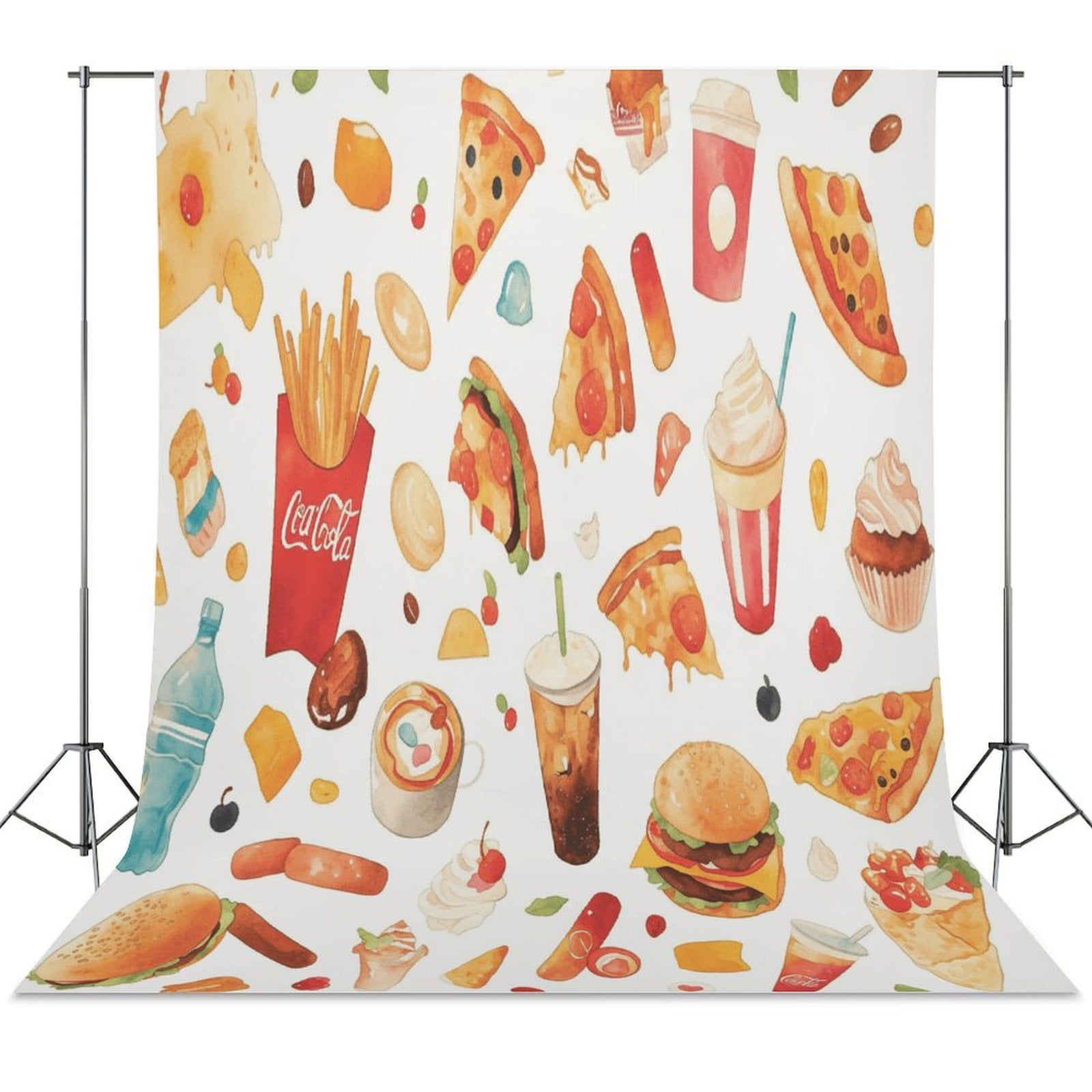 Delicious Pizza Burger Backdrops for Photography Kids Adult Photo Booth ...