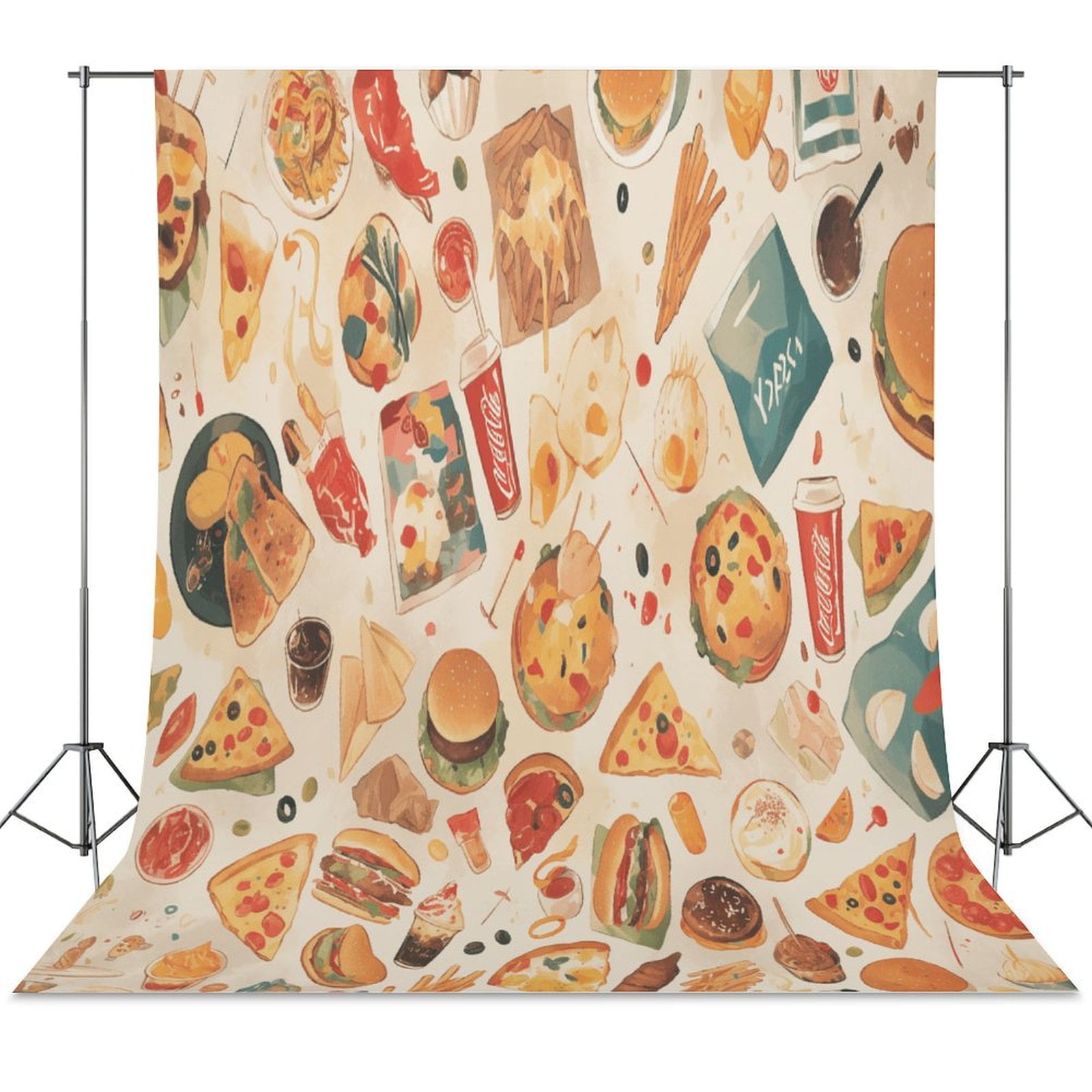 Delicious Pizza Burger Backdrops for Photography Kids Adult Photo Booth ...