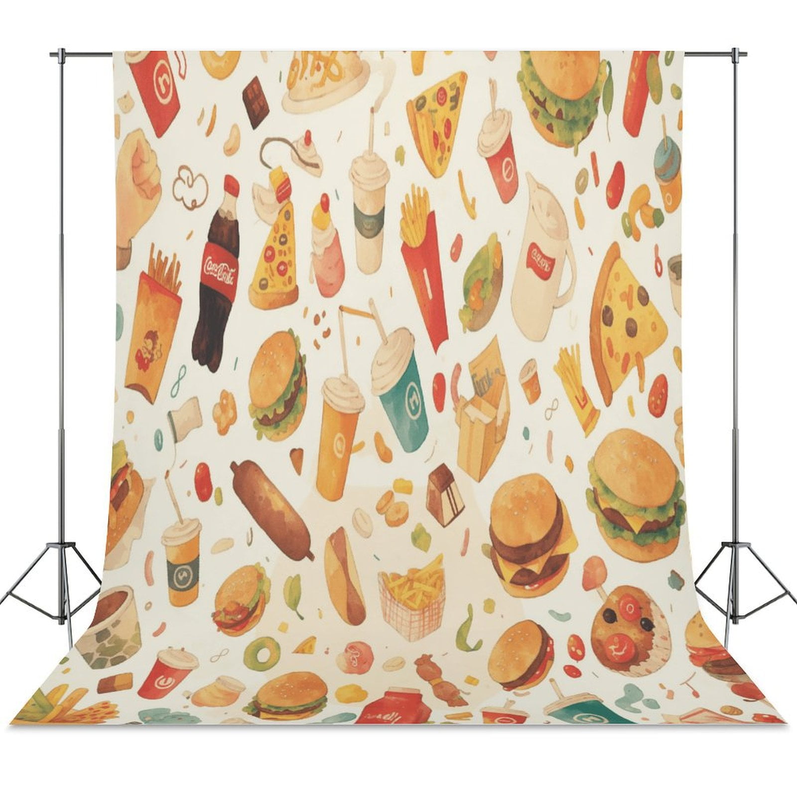 Delicious Pizza Burger Backdrops for Photography for Party Backdrop ...