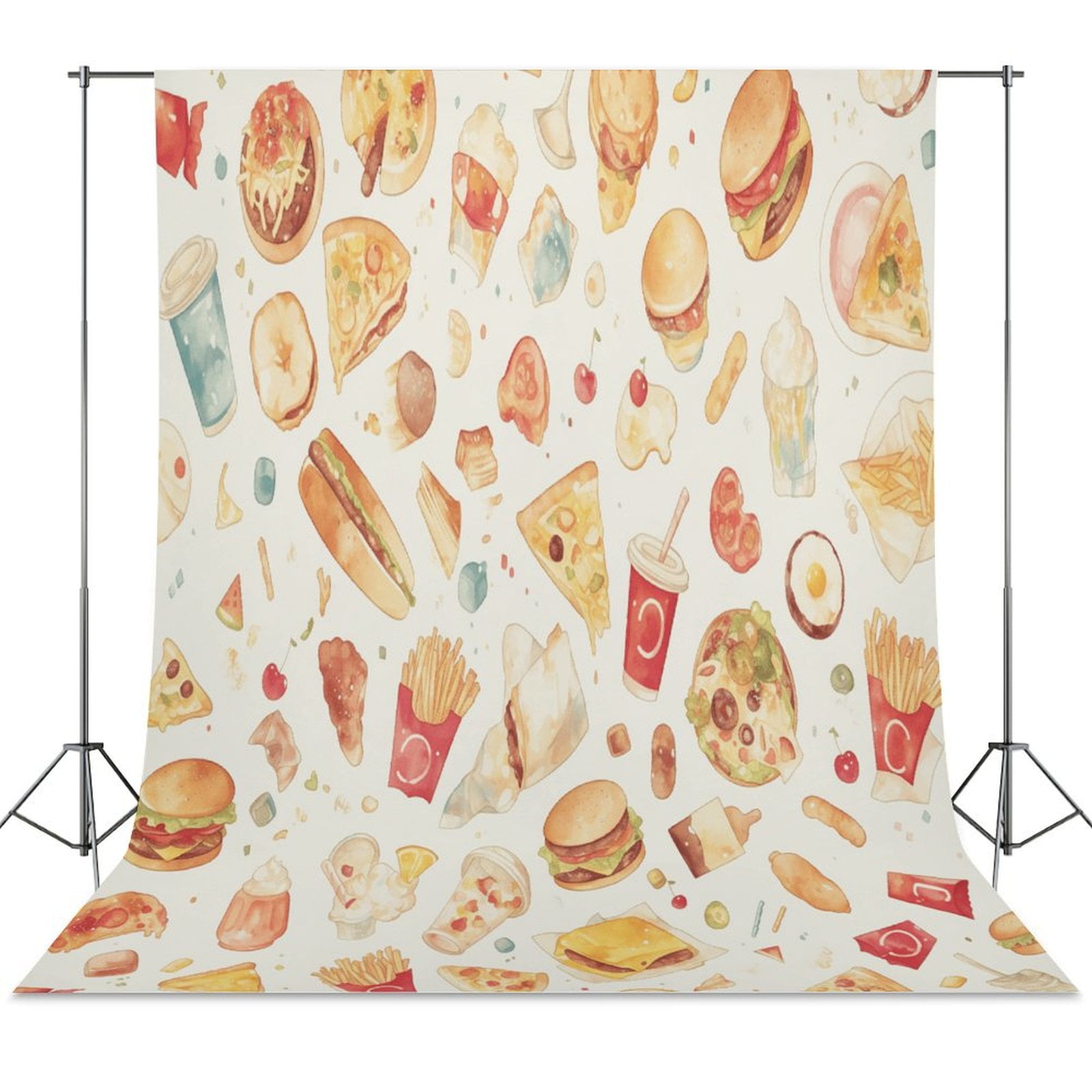 Delicious Pizza Burger Backdrops for Photography for Party Backdrop ...