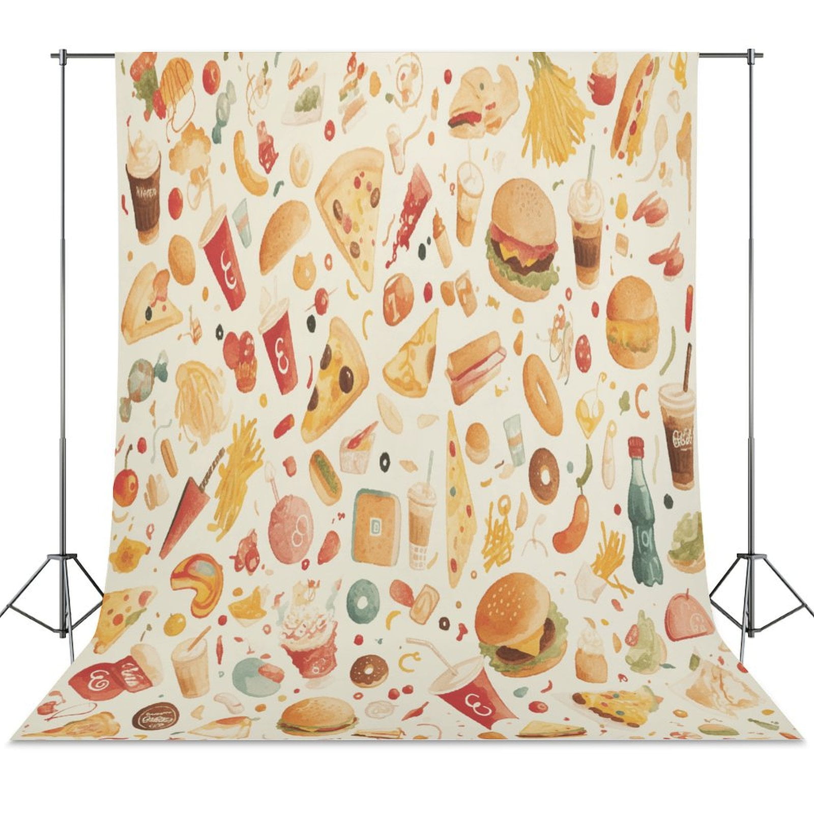 Delicious Pizza Burger Backdrops for Photography for Party Backdrop ...