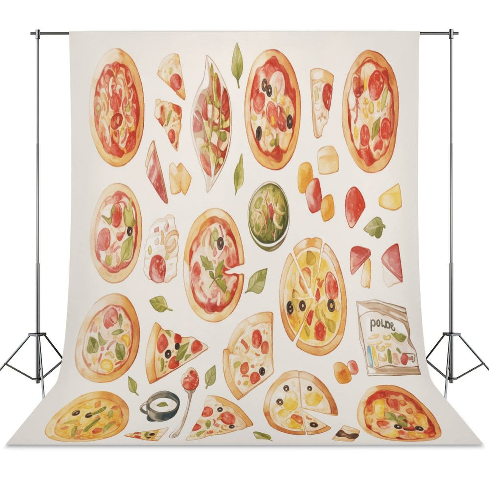 Delicious Pizza Burger Backdrops for Photography for Party Backdrop ...