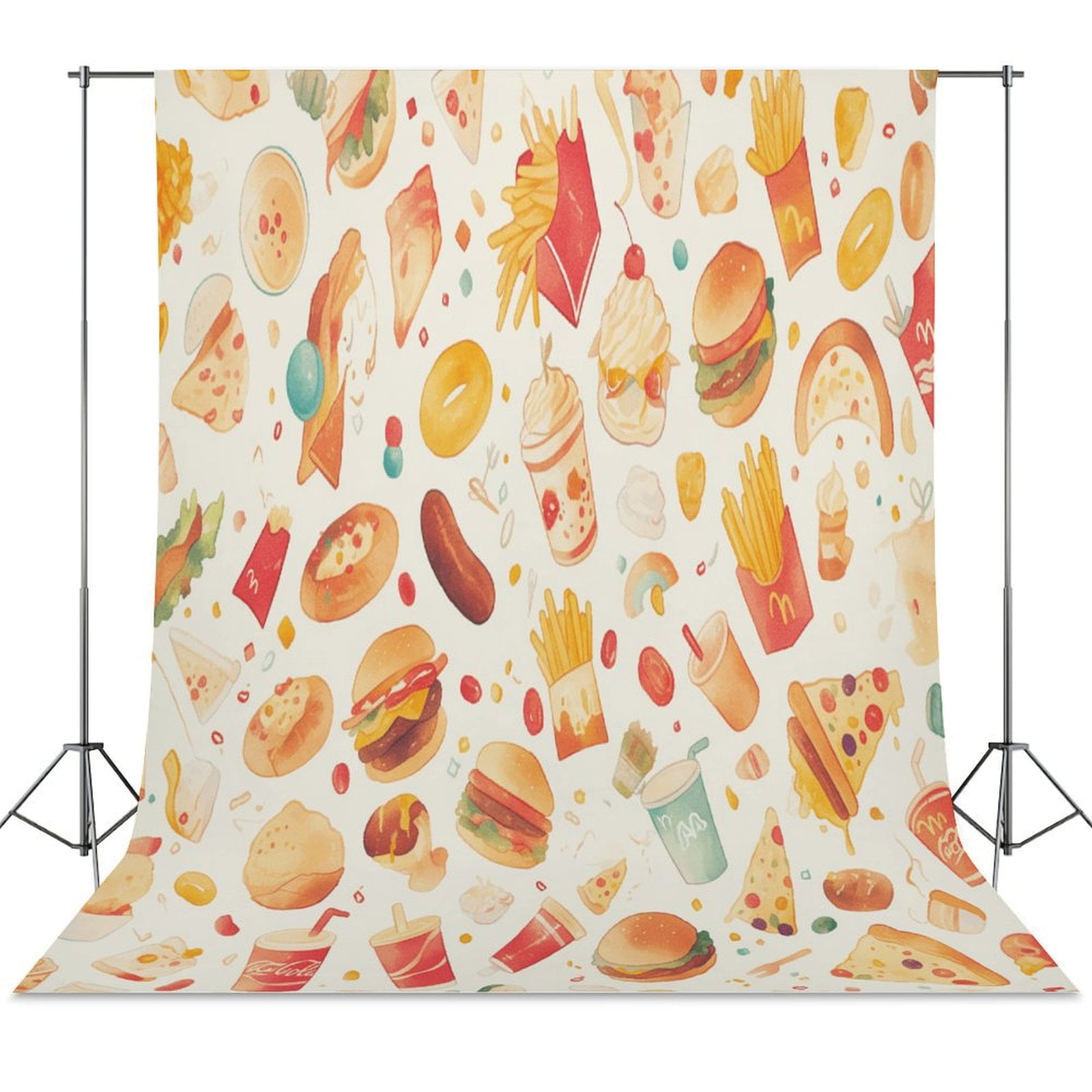 Delicious Pizza Burger Backdrops for Photography for Party Backdrop ...
