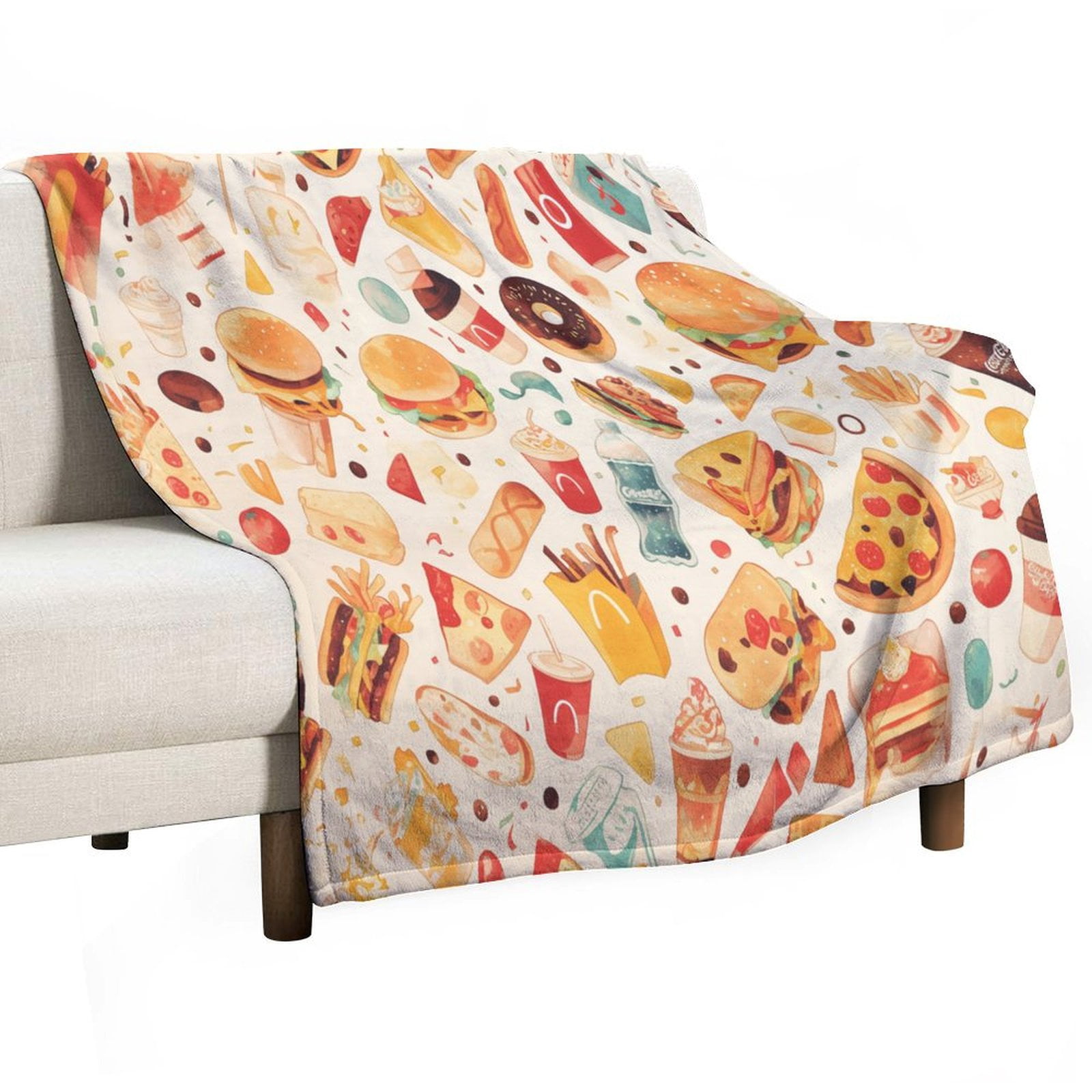 Delicious Pizza Burger Blanket for Bed Throw Blanket for Women, Men And ...