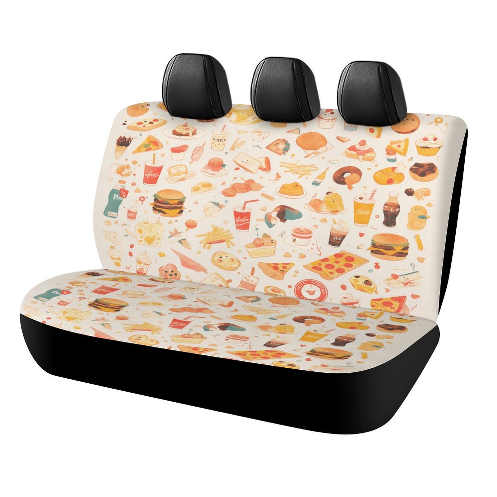 Delicious Pizza Burger Rear Seat Covers, Car Backseat Protector ...