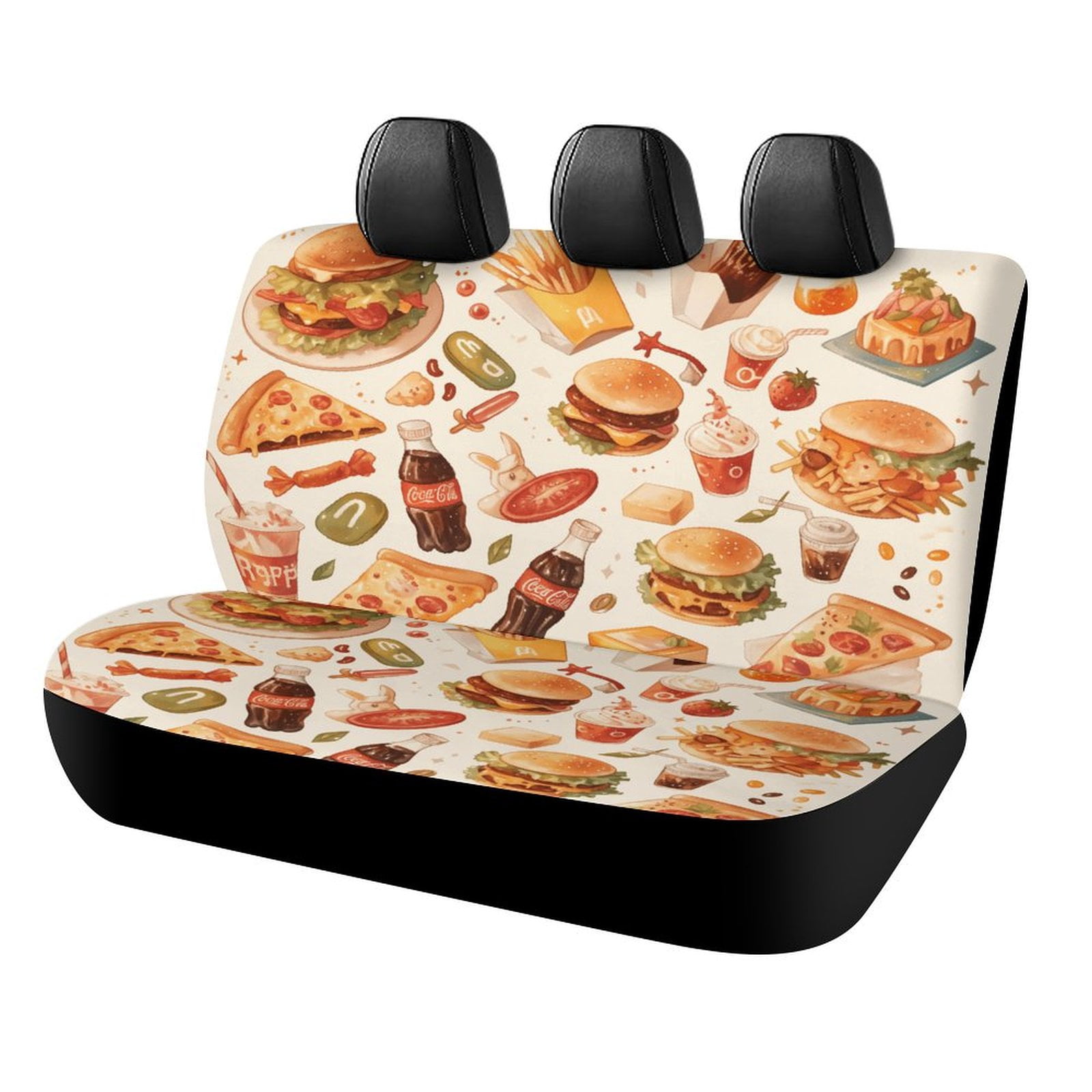 Delicious Pizza Burger Rear Seat Covers, Car Backseat Protector ...