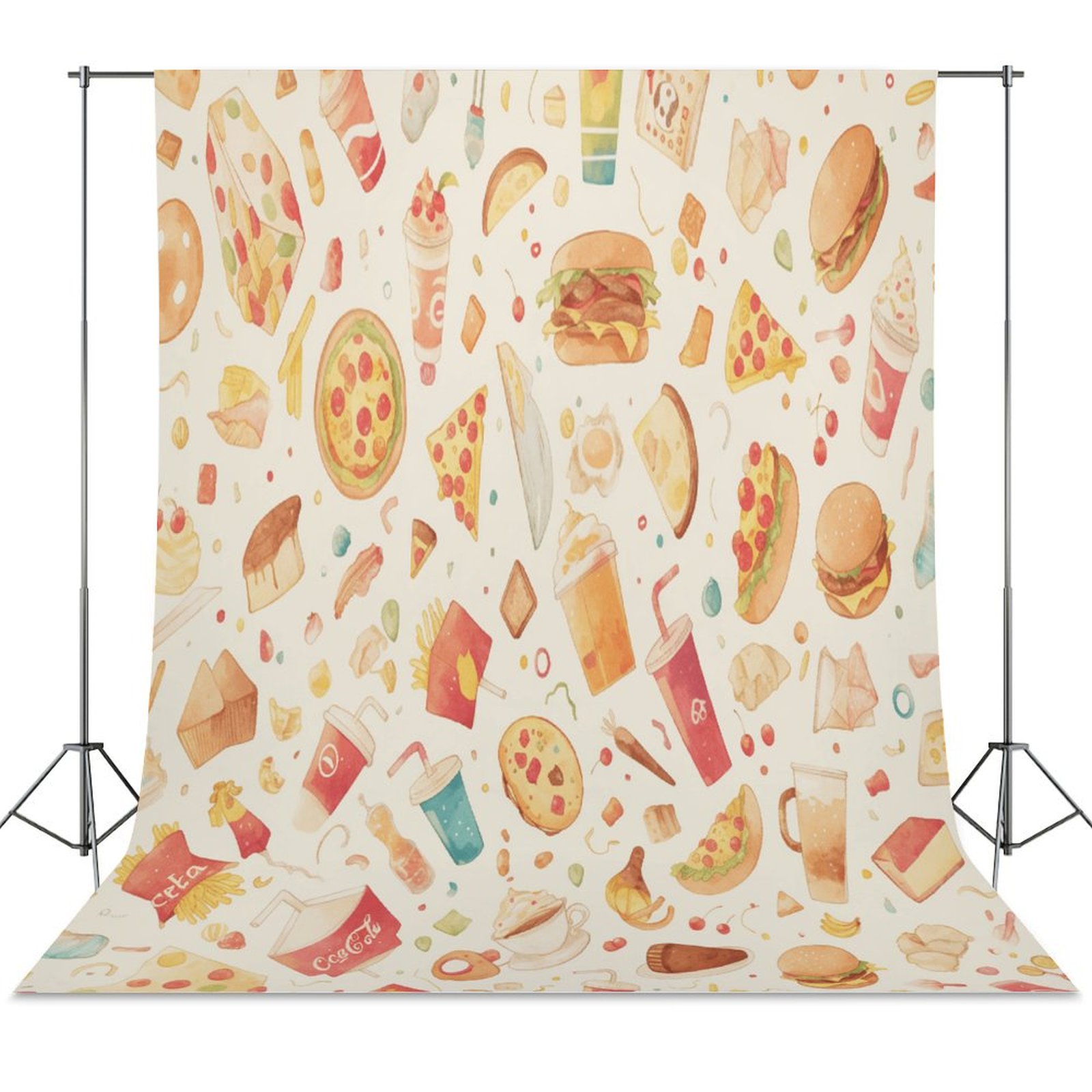 Delicious Pizza Burger Spring Backdrop Backdrops for Photography Photo ...