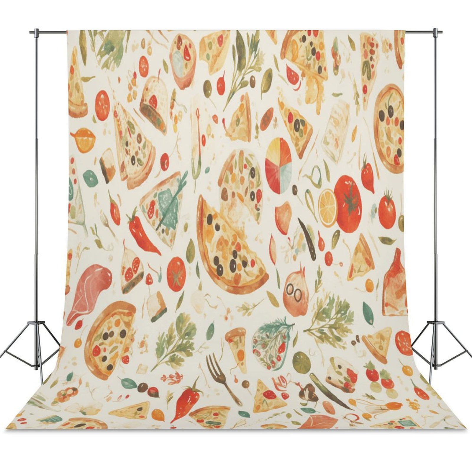 Delicious Pizza Burger Spring Backdrop Backdrops for Photography Photo ...