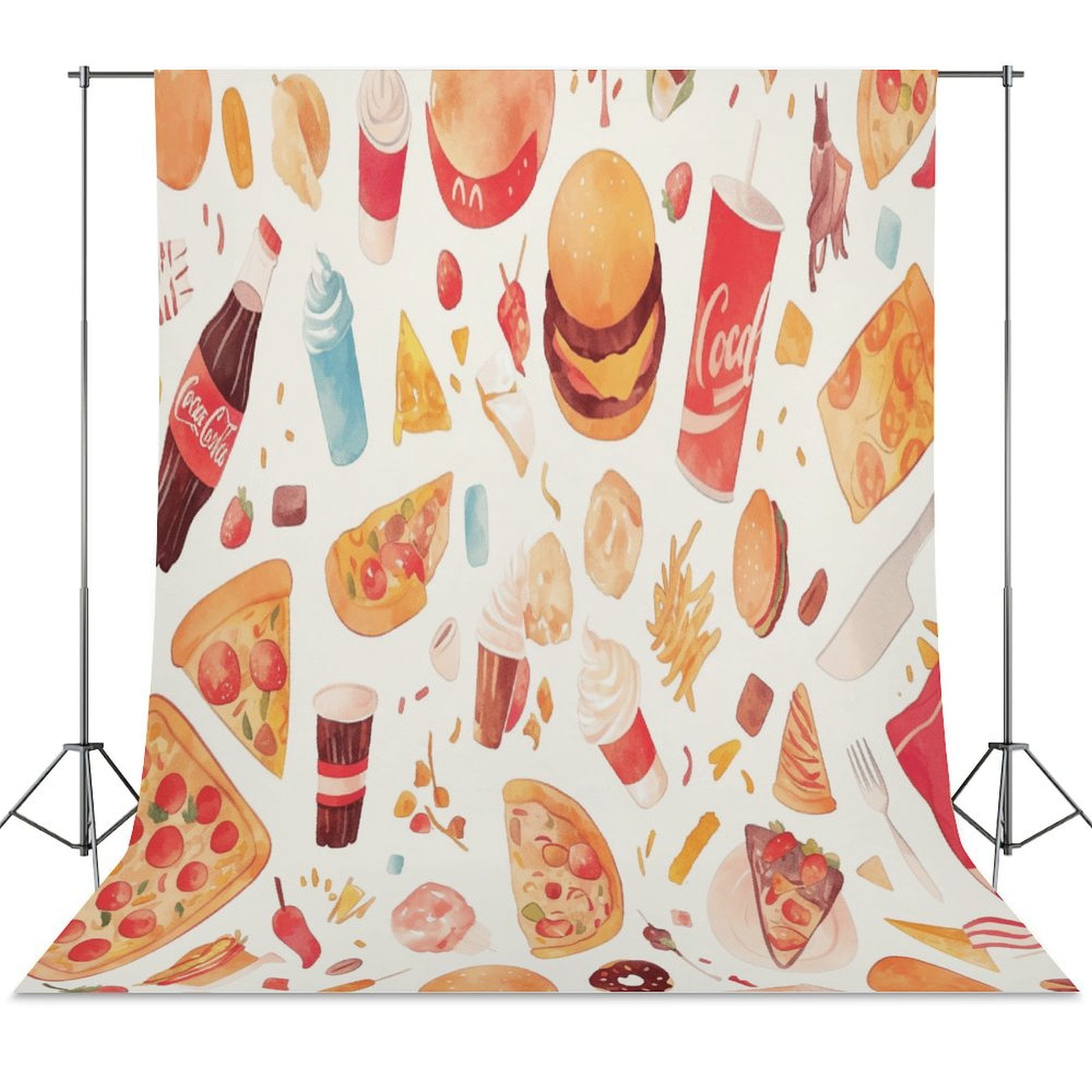 Delicious Pizza Burger Spring Backdrop Backdrops for Photography Photo ...