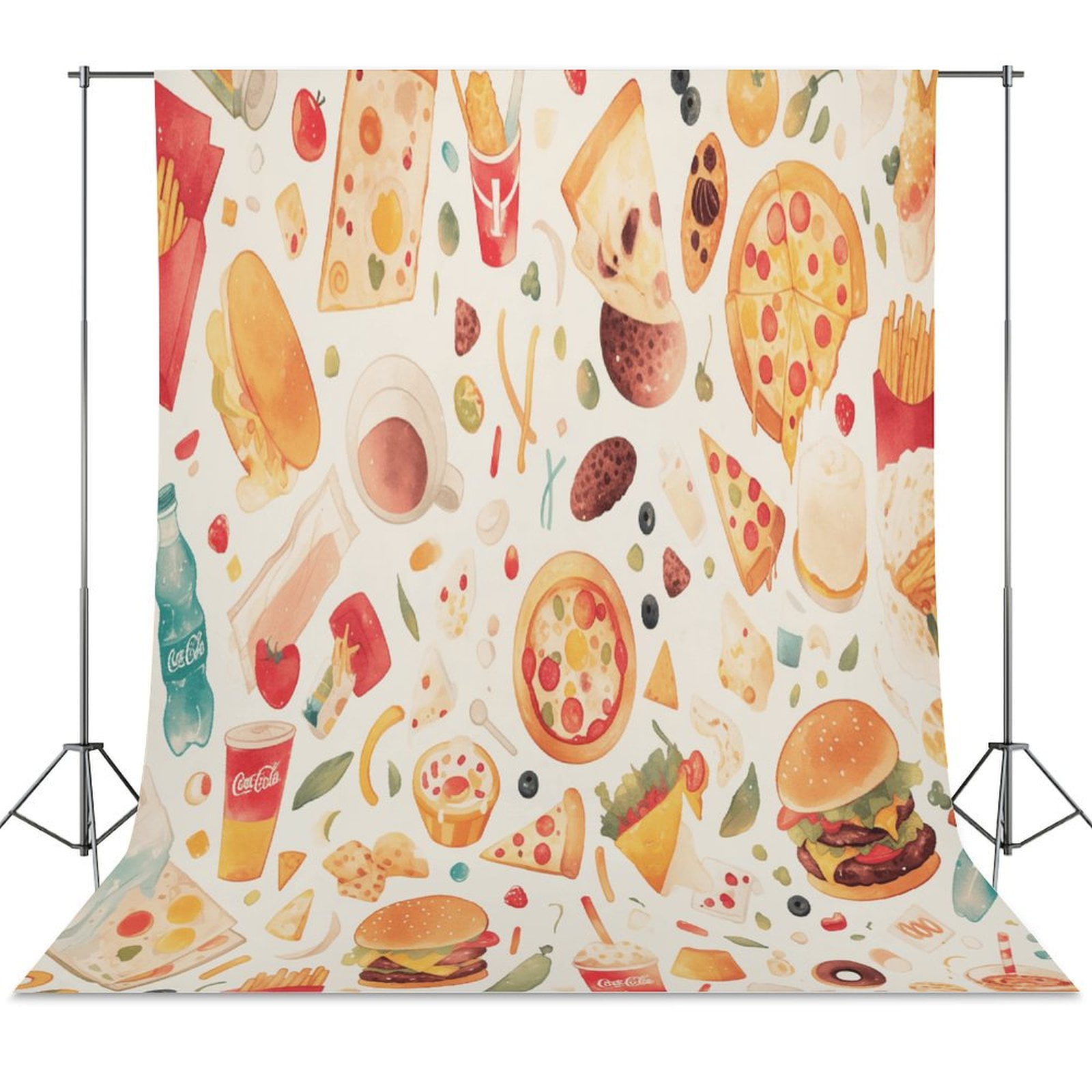Delicious Pizza Burger Spring Backdrop Backdrops for Photography Photo ...
