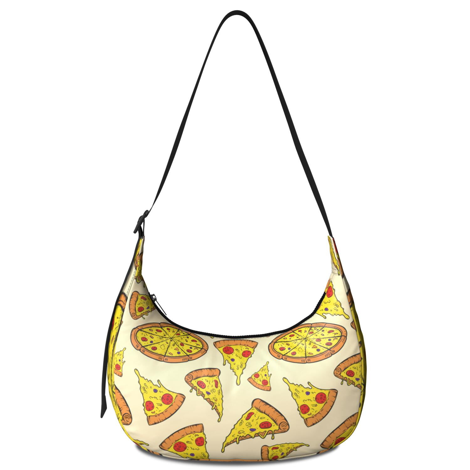 Delicious Pizza Print Crossbody Handbag for Women, Foodie Food Shoulder ...