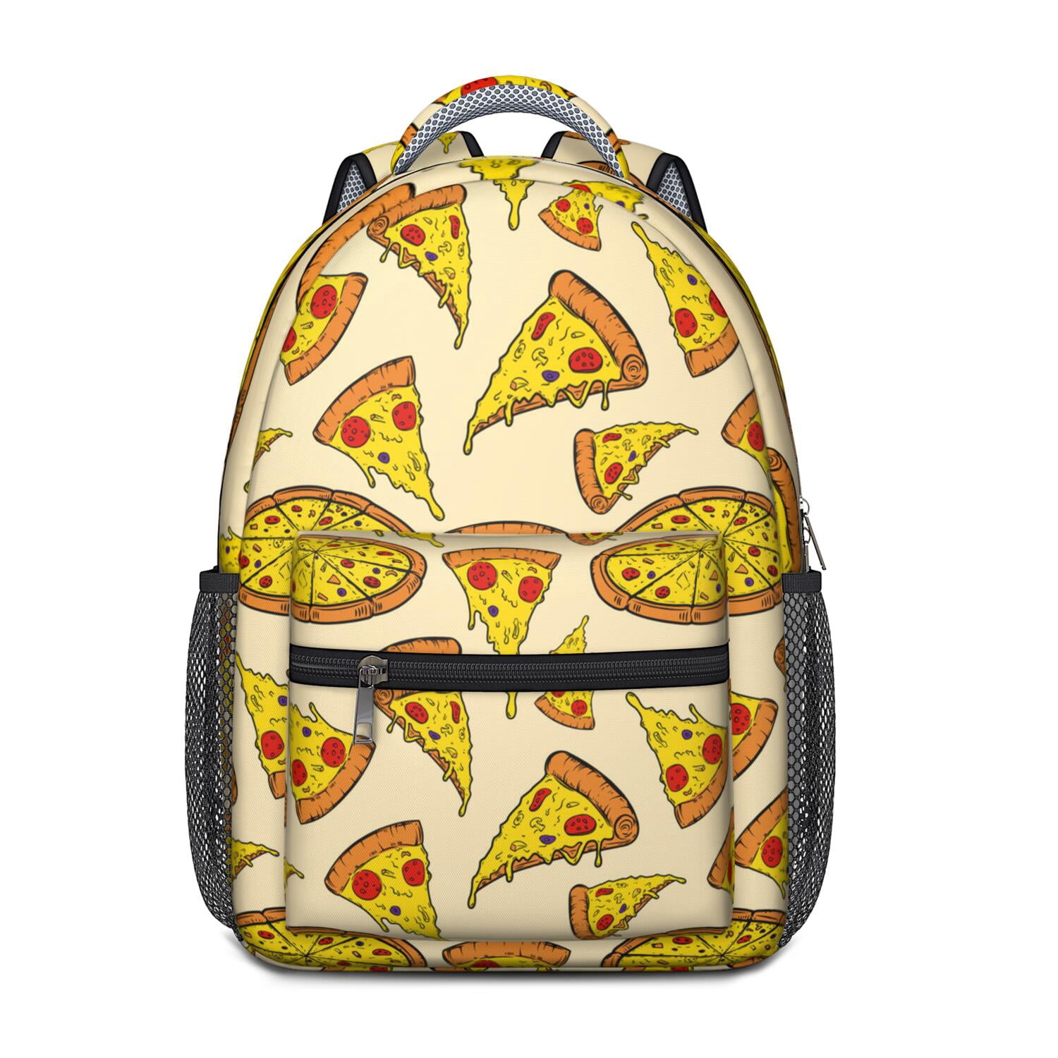 Delicious Pizza Themed Backpack - Waterproof Ergonomic Bookbag for ...