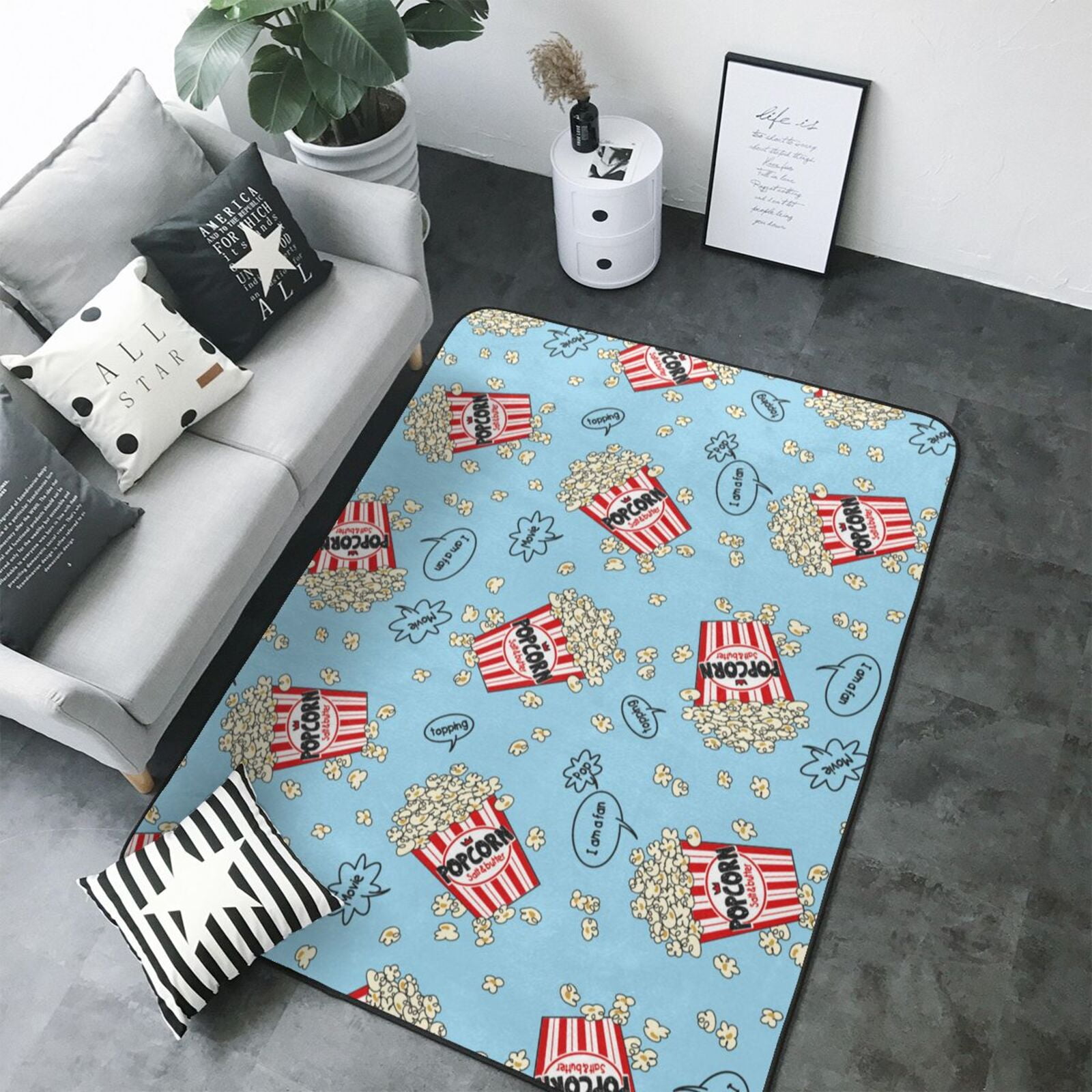 Delicious Popcorn Area Rugs for Living Room Bedroom, 5x7 Soft Throw ...