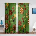 Delicious Steak Beef Food Tulle Curtains for Living Room Bedroom ration ...