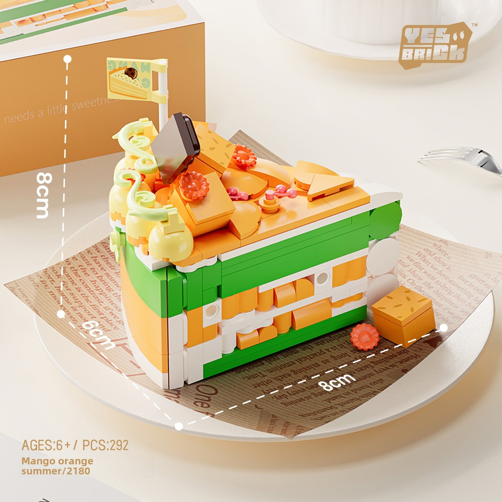 Delicious dessert building blocks sweet cake girls group display DIY ...