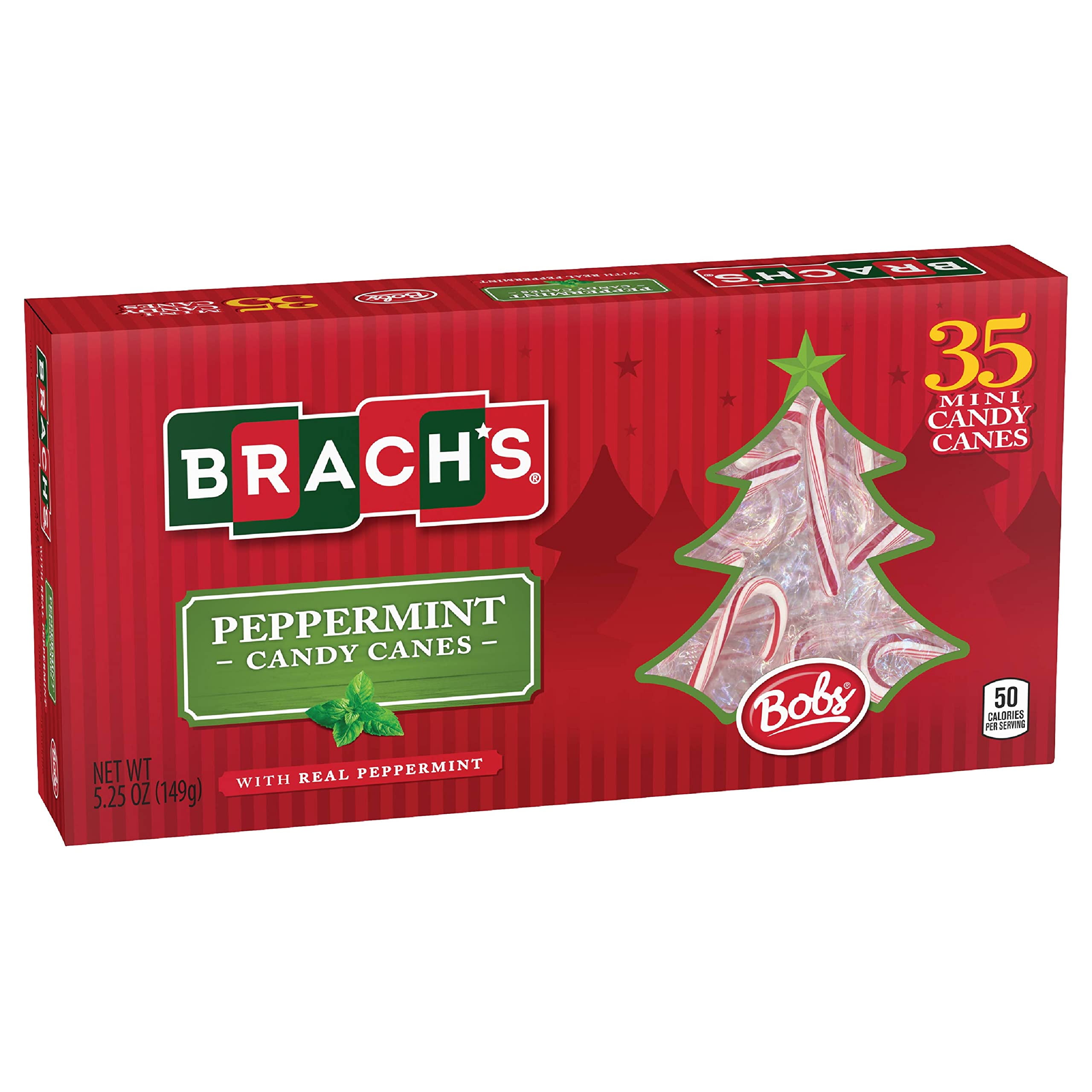 Brach's Bob's Mini Pepper Candy Canes - 35 Count, Mint Flavor, Perfect ...
