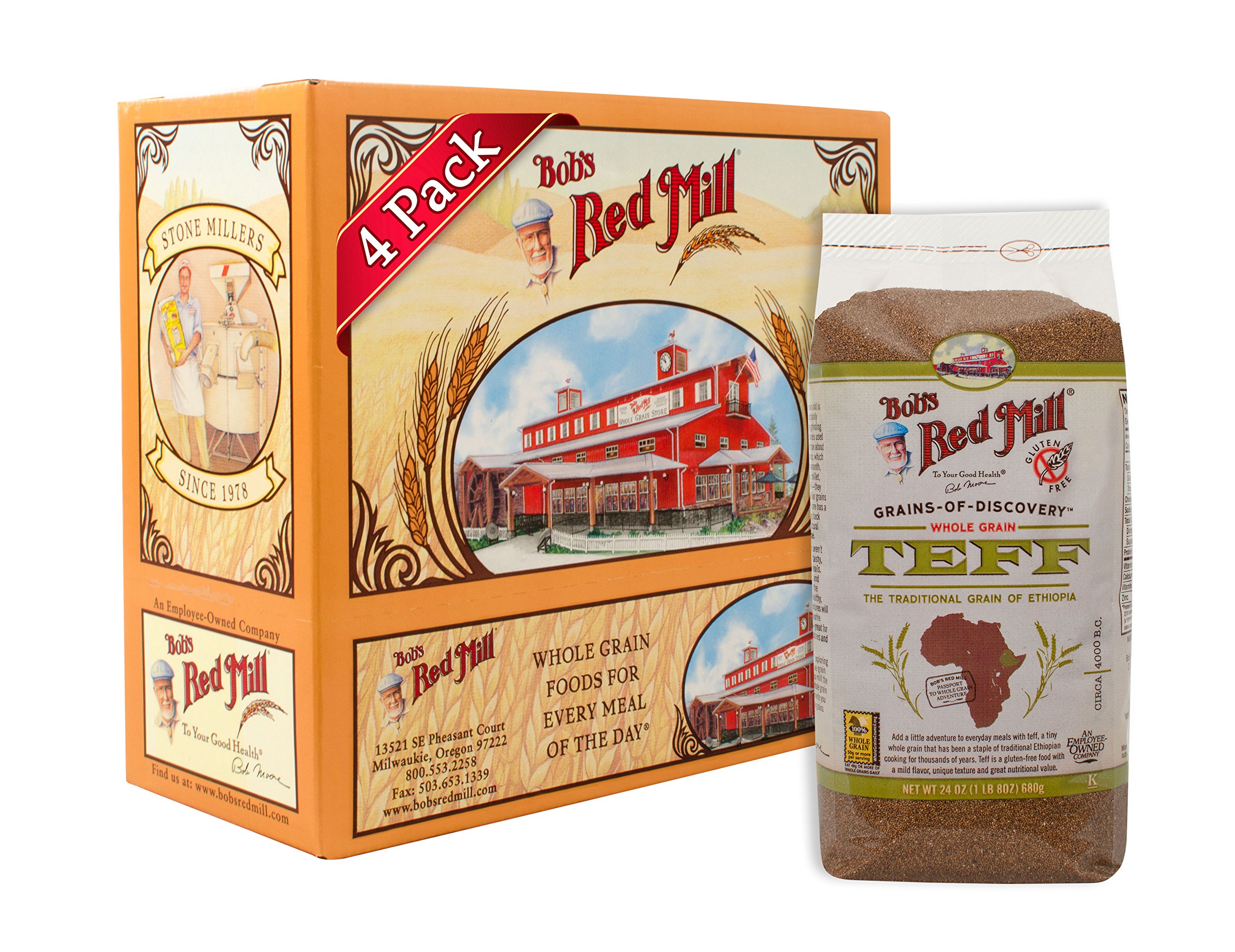 Deliciously Nutritious: Bob's Red Mill Whole Grain Teff - 24 Oz (4 Pack ...