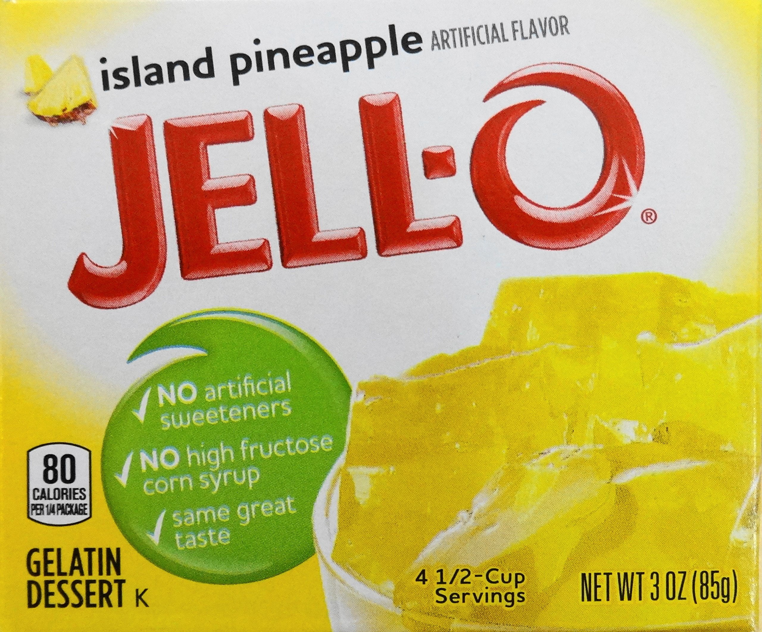 Island Pineapple Jell-O Gelatin Dessert - Tropical Delight | Pack of 3 ...