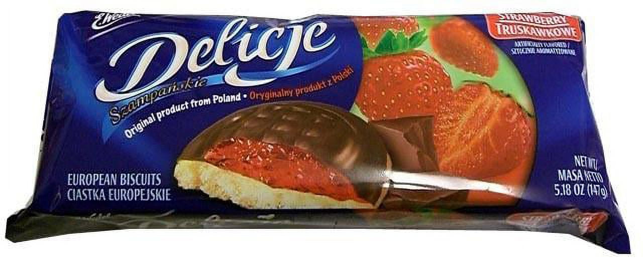 Delicje European Biscuits, Strawberry, 147g - Walmart.com