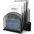 Delifox Inclined Desk File Organizer,Vertical File Folder Holder Stand ...