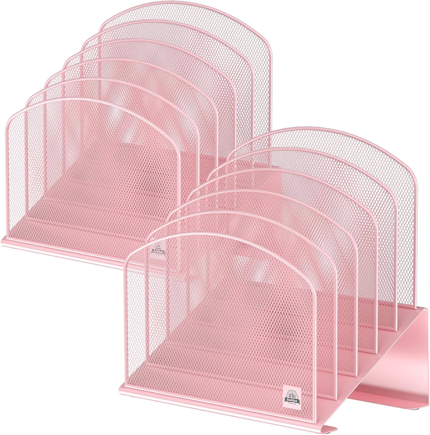 Delifox Inclined Desk File Organizer,Vertical File Folder Holder Stand ...