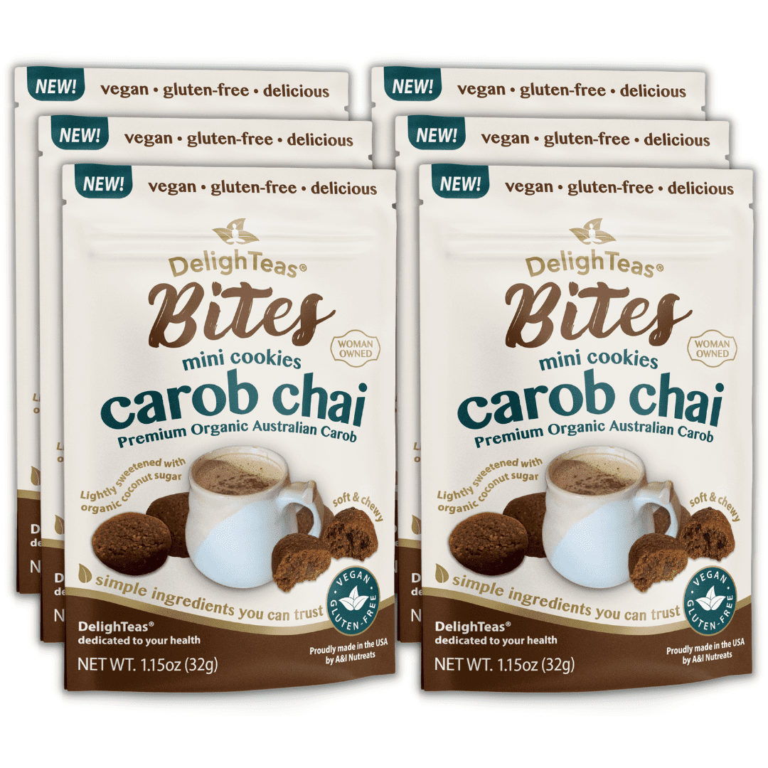 DelighTeas Carob Chai Mini Cookies | Gluten Free, Vegan Healthy Snack ...