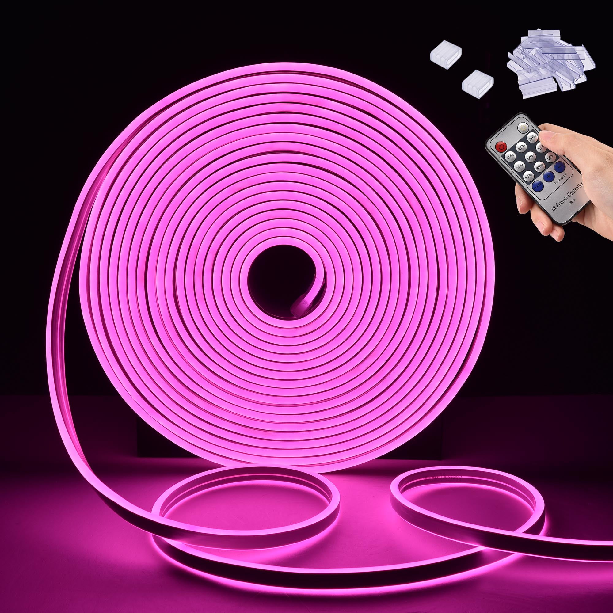 Delight 50FT 2-Sided LED NEON Light DIY Adjustable Mode IP65 Strip ...