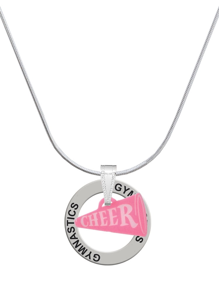 Delight Jewelry Acrylic 3/4" Hot Pink Cheer Megaphone Gymnastics Ring ...