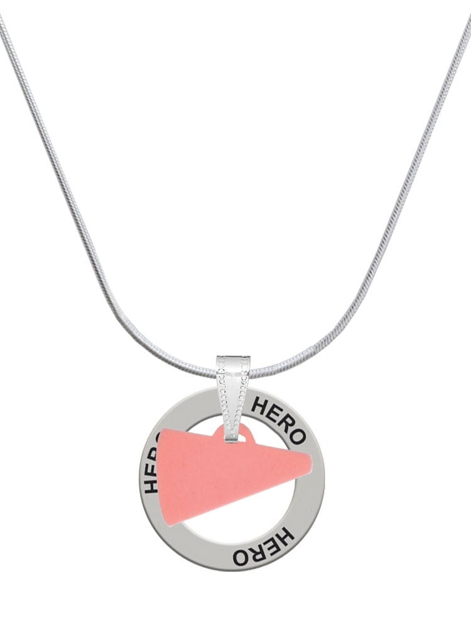 Delight Jewelry Acrylic 3/4" Pink Megaphone Hero Ring Charm Necklace, 18" - Walmart.com