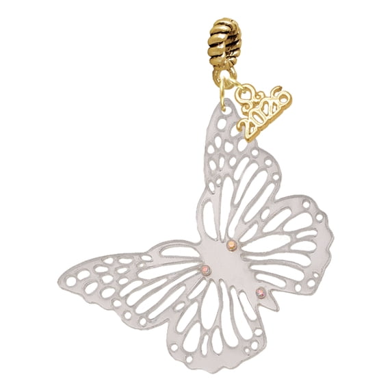 Delight Jewelry Acrylic Cut Out Butterfly Mirror - Goldtone Plated Rope ...