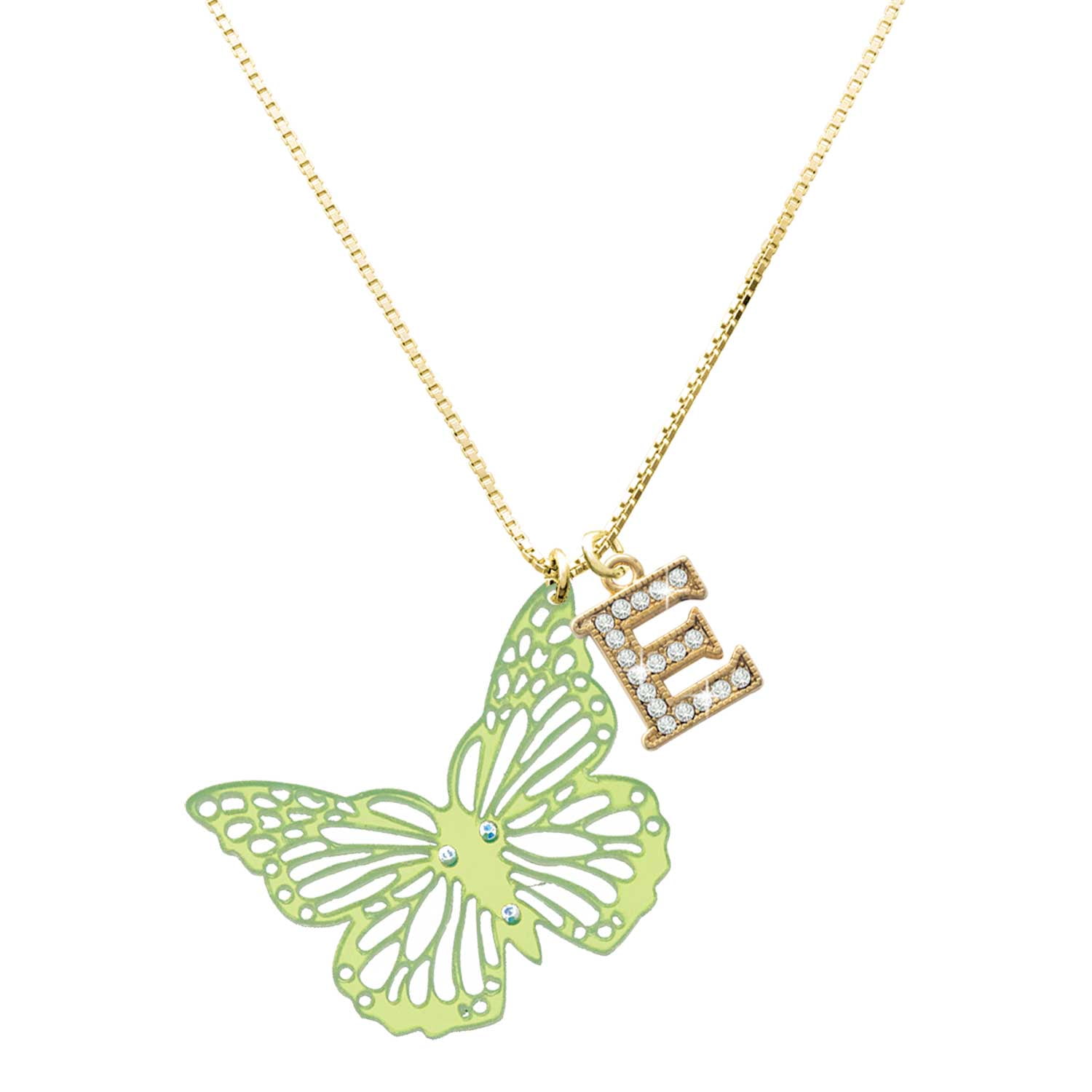 Delight Jewelry Acrylic Cut Out Butterfly Mirror Lime Green with Large ...