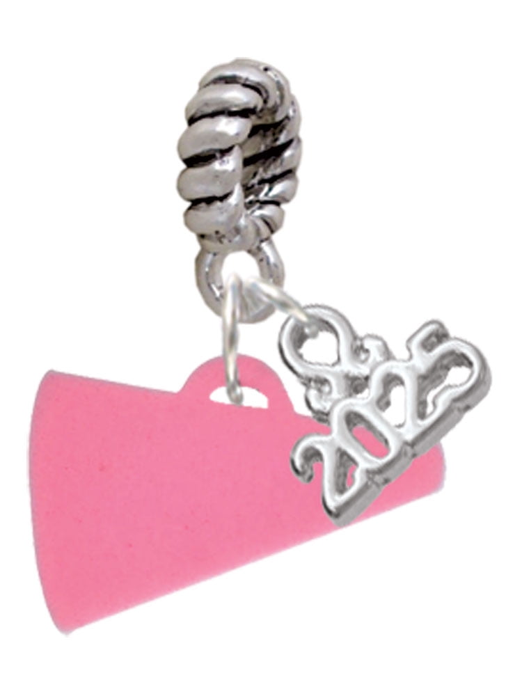 Delight Jewelry Acrylic Hot Pink Megaphone - Silver-tone Rope Charm ...